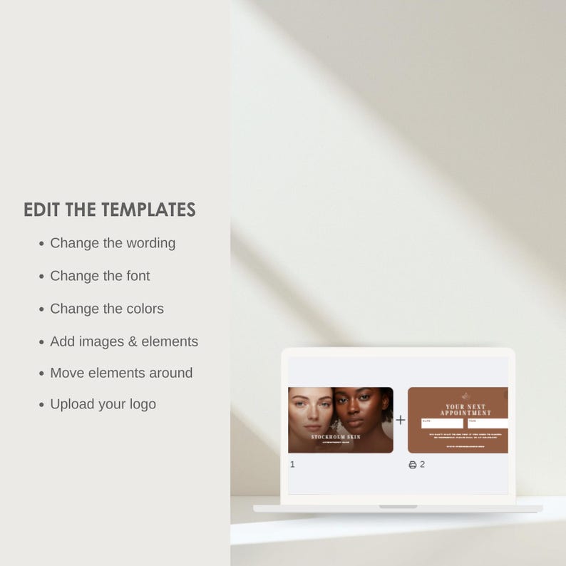 Esthetician Appointment Reminder Card Design | Skincare Specialist ...