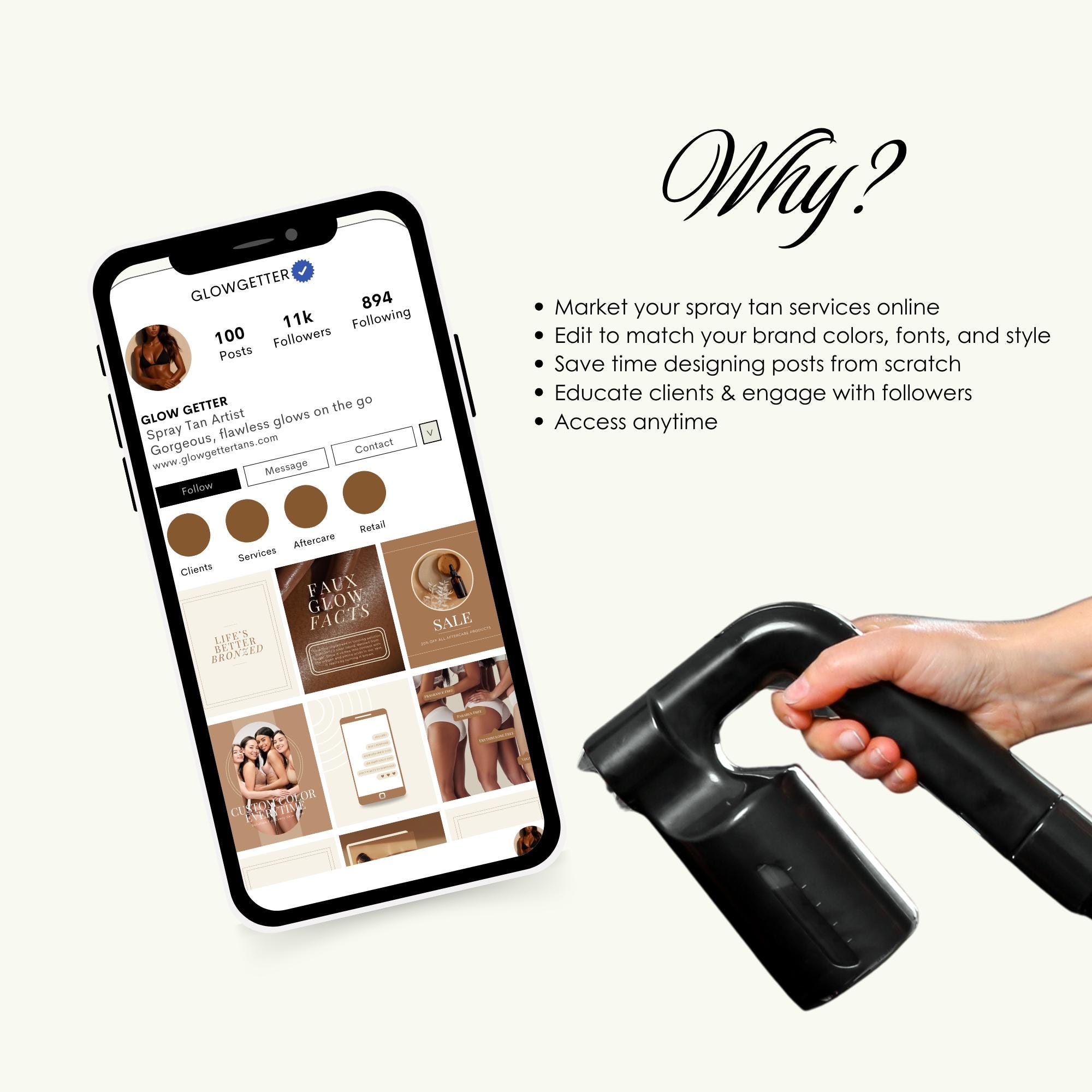 126 Spray Tan Artist Instagram Templates | Editable Social Media Posts ...