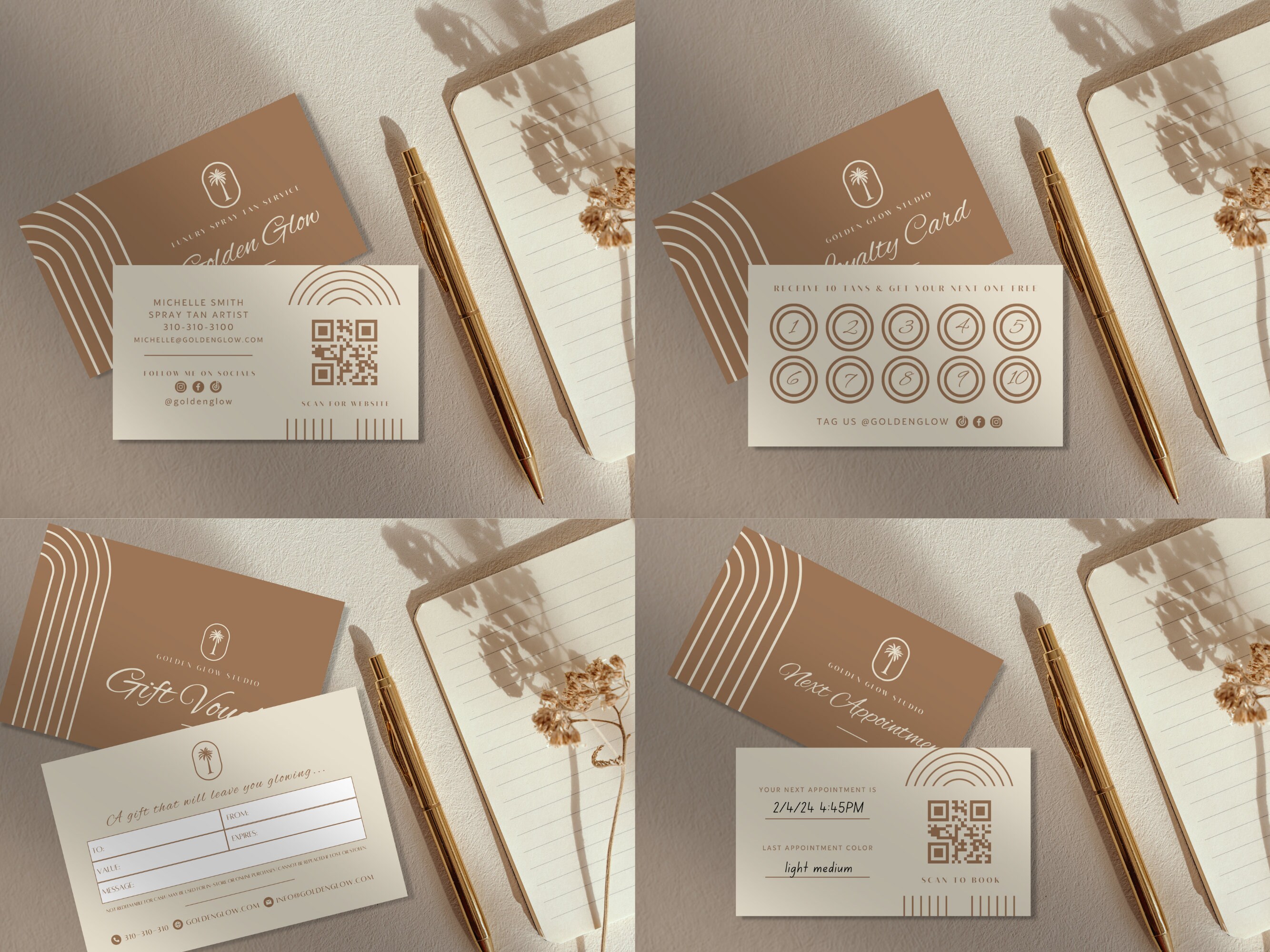 Spray Tan Business Marketing Bundle | Editable Templates | Spray Tan ...