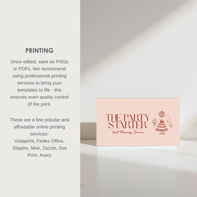 Party Planner Business Card Design | Event Planner Business Card ...