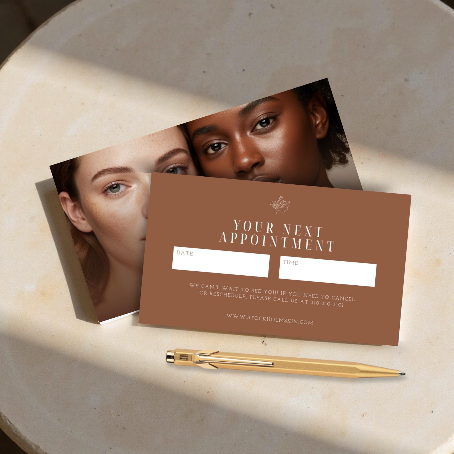 Esthetician Appointment Reminder Card Design | Skincare Specialist ...