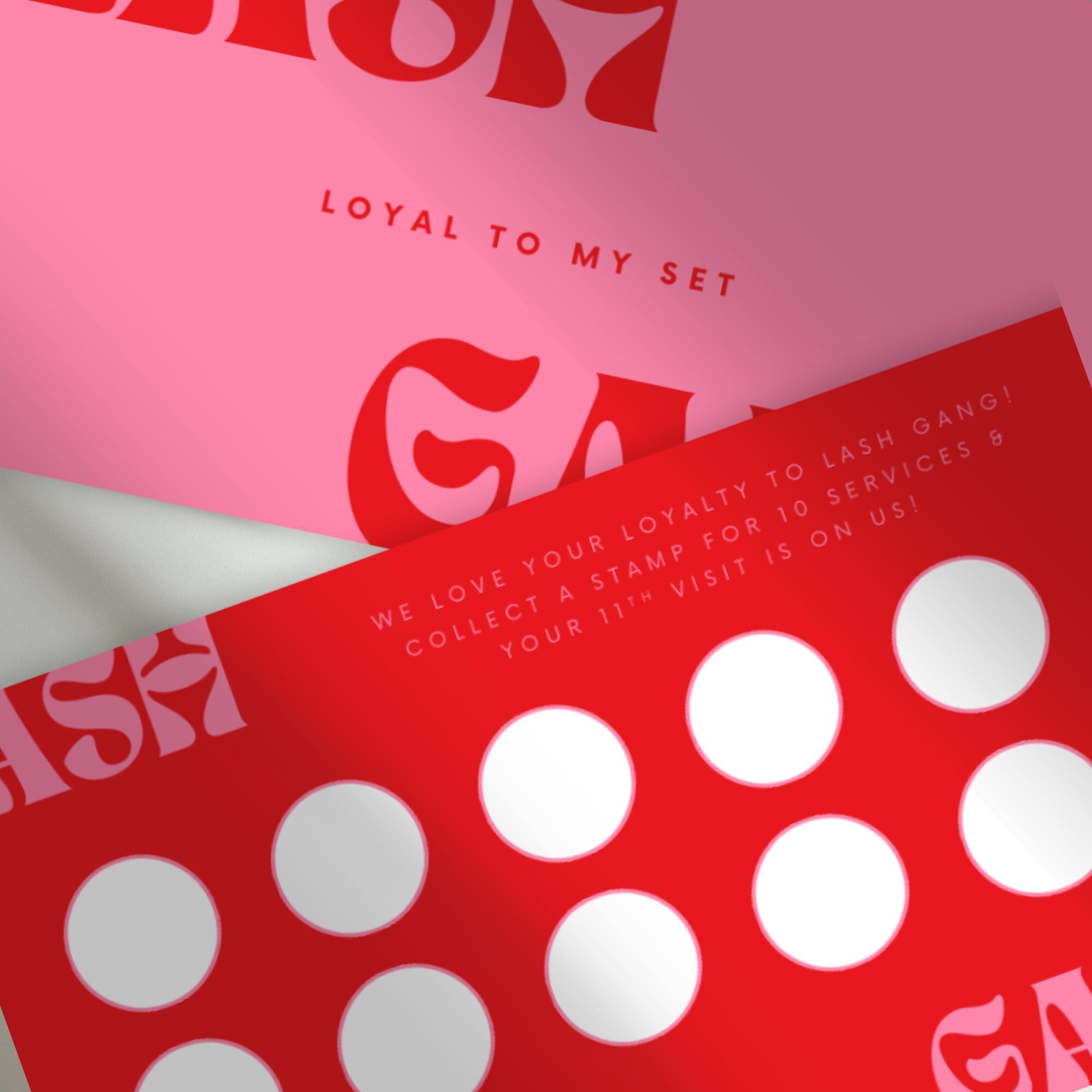 Lash Tech Loyalty Card | Beauty Business Rewards | Stamp Card Design ...
