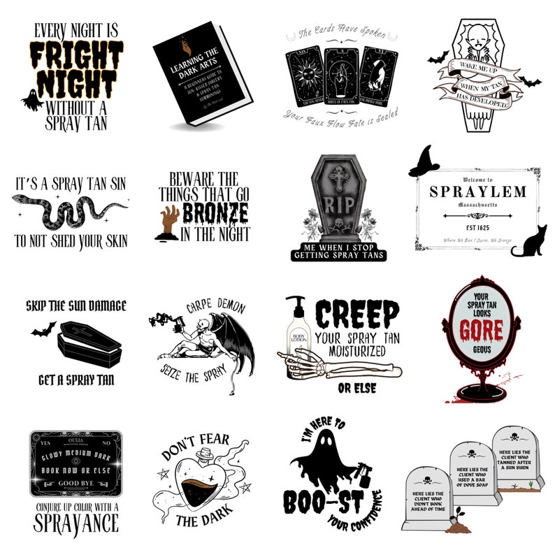 16 Spray Tan Halloween Svg Bundle | Spray Tan Pngs | Funny Halloween ...