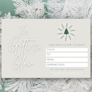 Spray Tan Business Holiday Season Gift Voucher 6 X 4 Editable Template ...