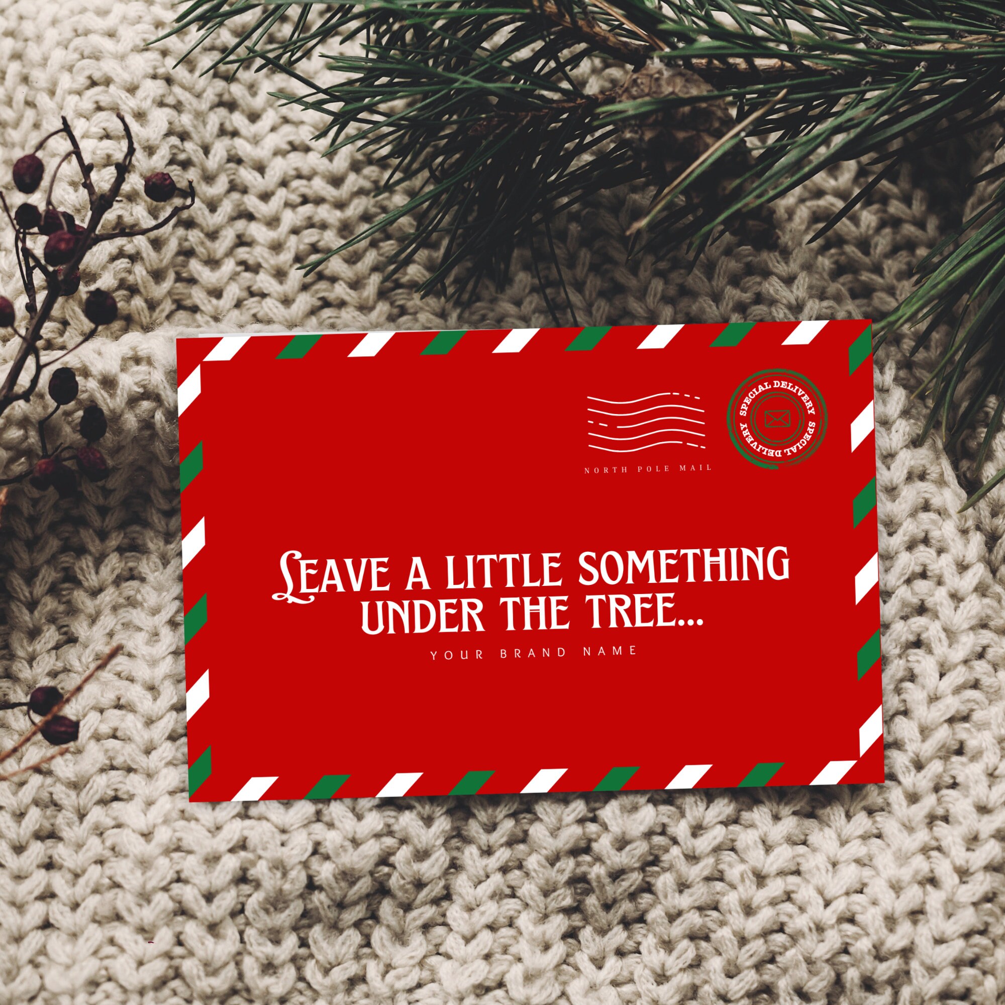 Christmas Thank You Order Card | Package Insert | Order Insert Card ...