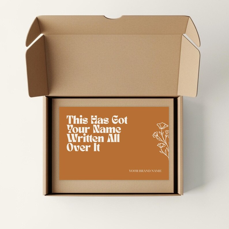 Retro Thank You Order Card Design | Package Insert Card | Small ...