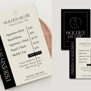 Spray Tan Business Marketing Bundle | Editable Templates | Spray Tan ...