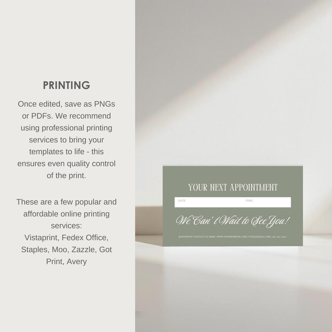 Salon Appointment Card Design | Beauty Business Cards | Appointment ...