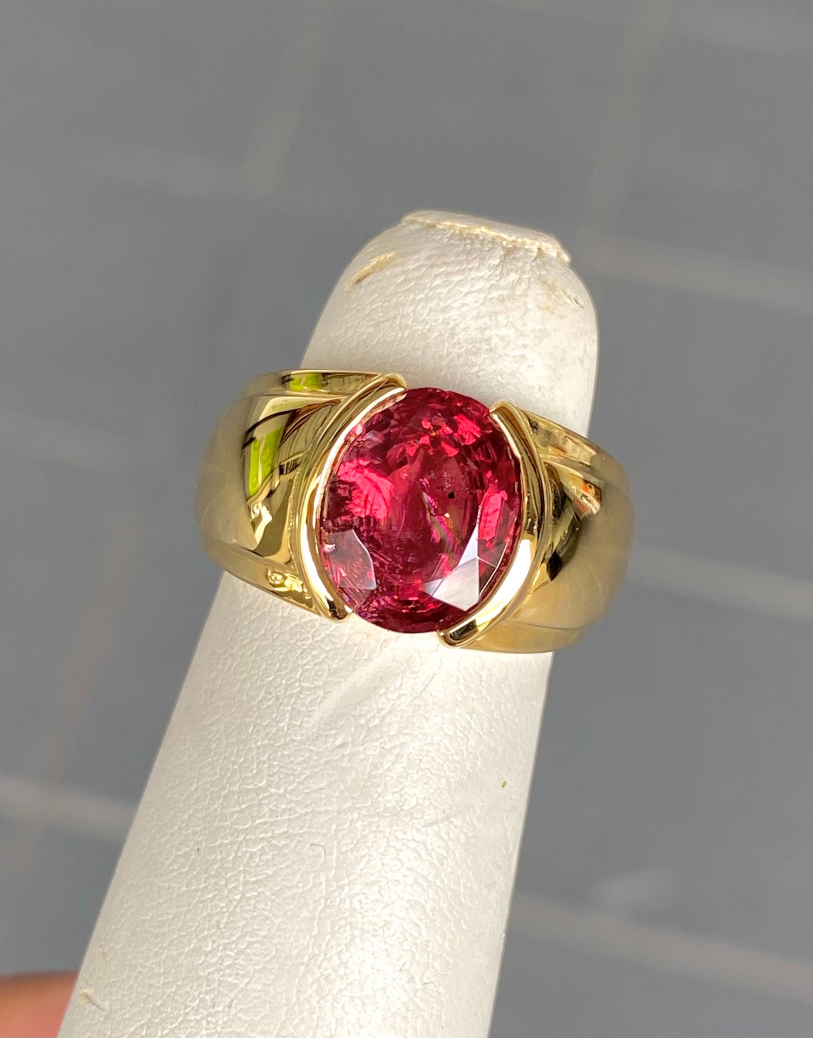 Certified Men's Spinal Ring in Solid Gold - Etsy