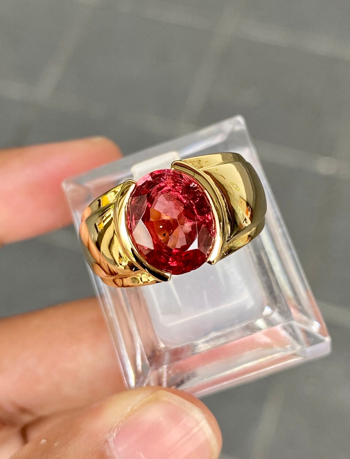 Certified Men's Spinal Ring in Solid Gold - Etsy