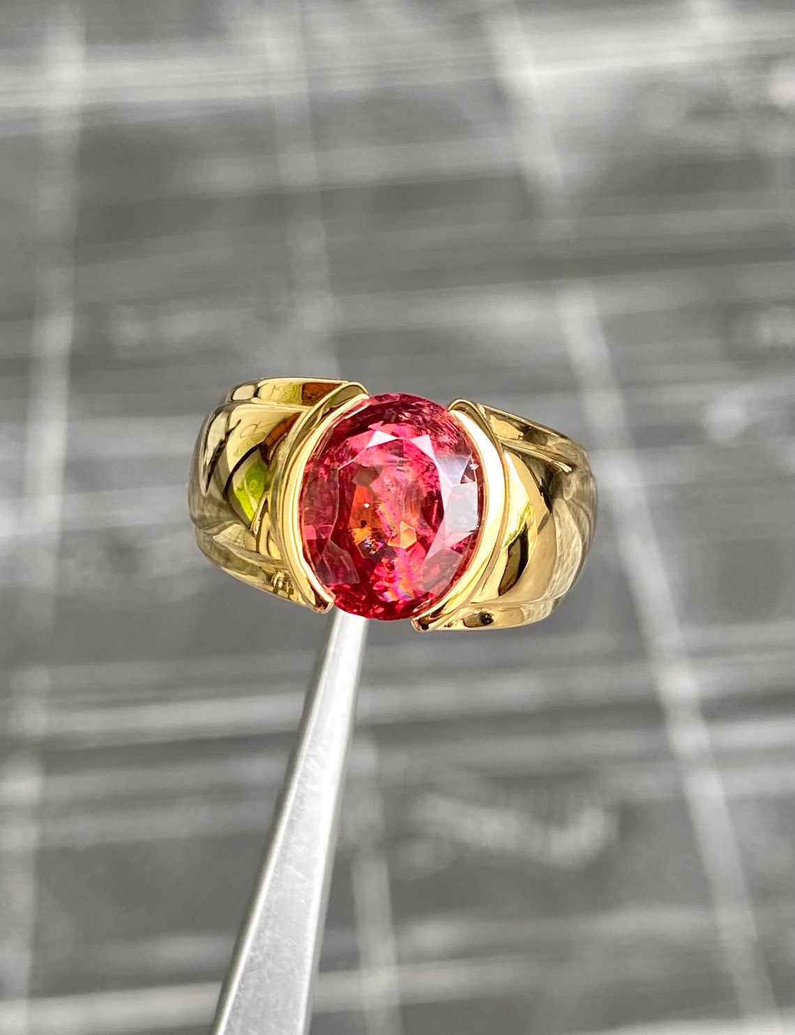 Certified Men's Spinal Ring in Solid Gold - Etsy