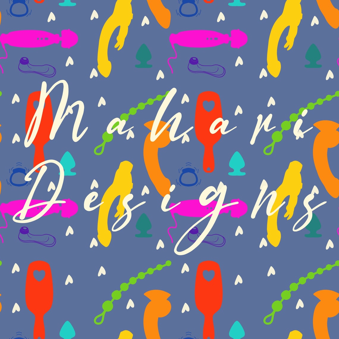 Sex Toy Seamless Design Pattern Digital Etsy