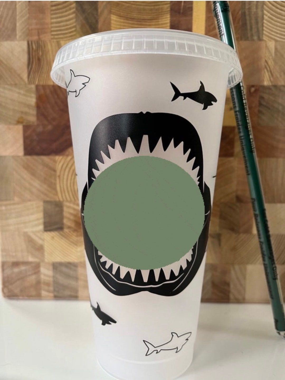 Shark Reusable Cup. Jaws Gift. Ocean Lover. Jaws. Shark Week. - Etsy