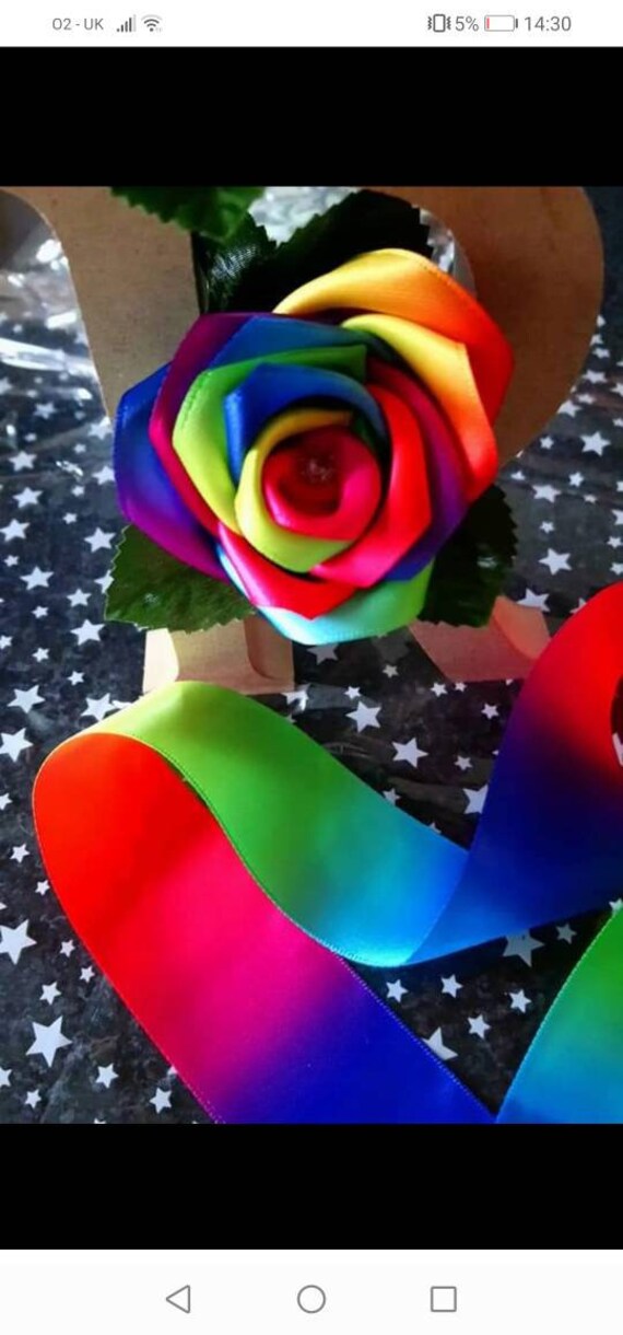Single Stem Rainbow Rose