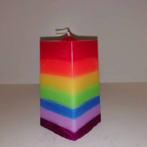 Rainbow Candle - Etsy UK