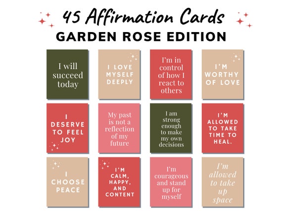 Printable Affirmation Cards Daily Affirmation Cards | Etsy