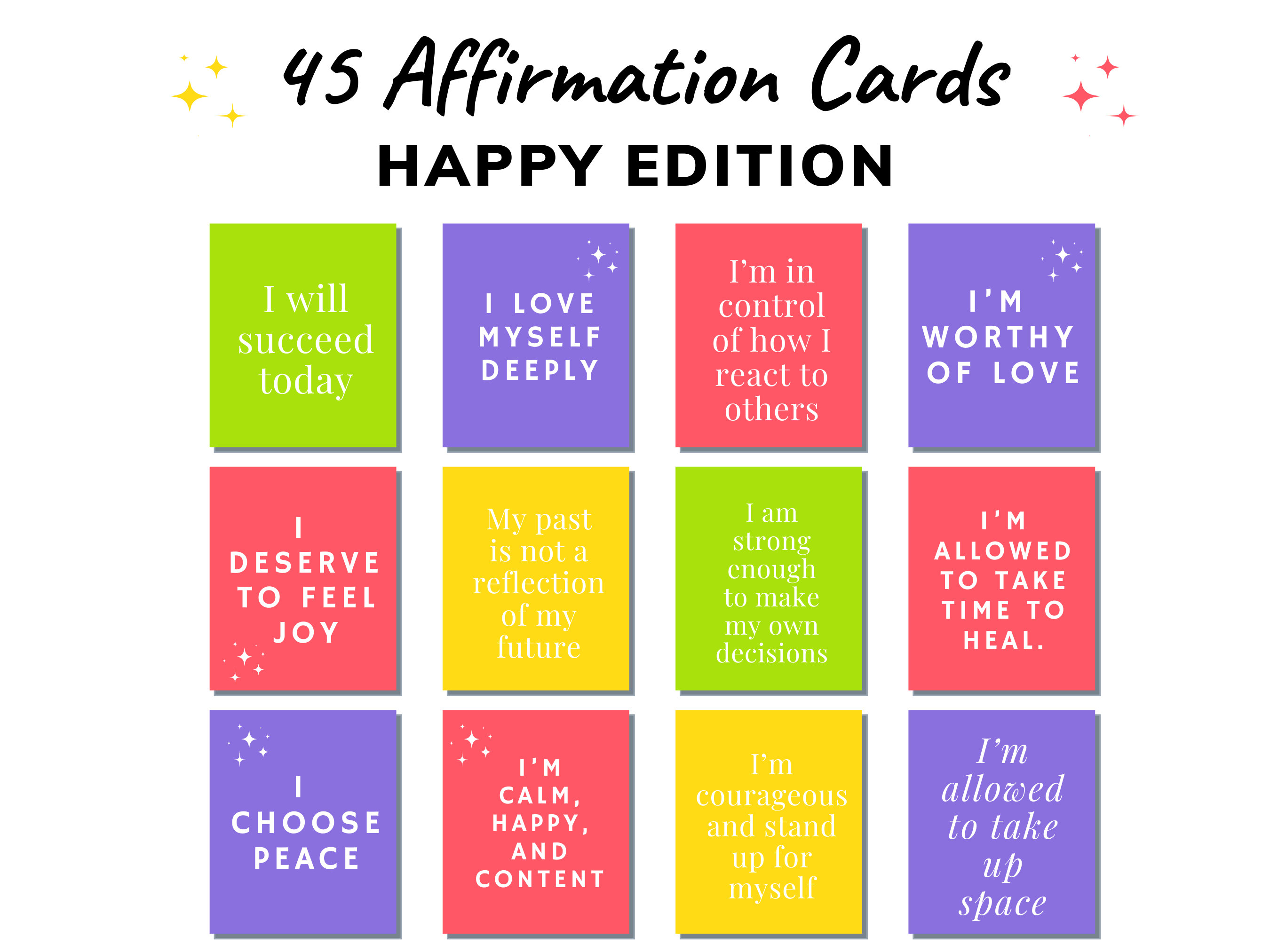 Positive Affirmation Cards | Printable Affirmation Cards | Daily ...