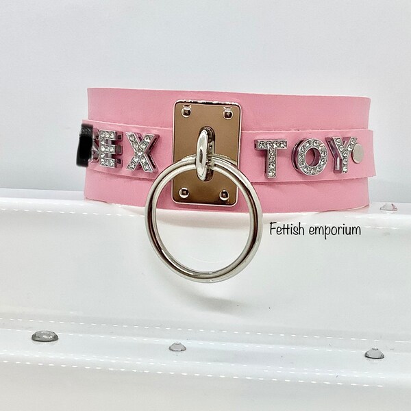 Pink Bondage Collar - Etsy