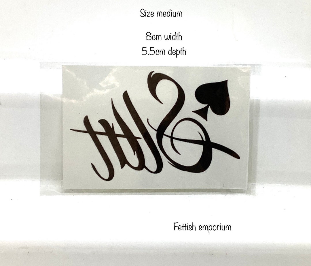 Kinky Tattoo Tramp Stamp Fetish Black Temporary Body Art Tattoo 1 ...