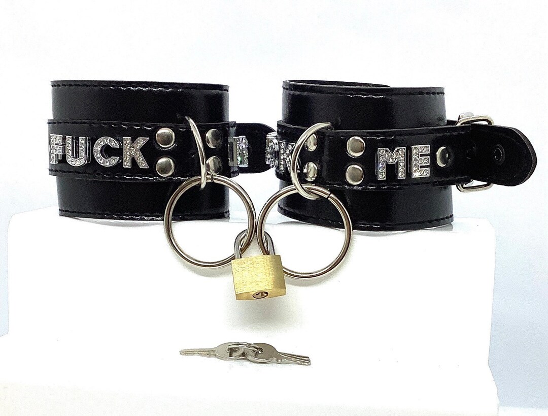 Bdsm Custom Lockable Black Handcuff Set Ankle Cuff Set Wrist Cuff ...
