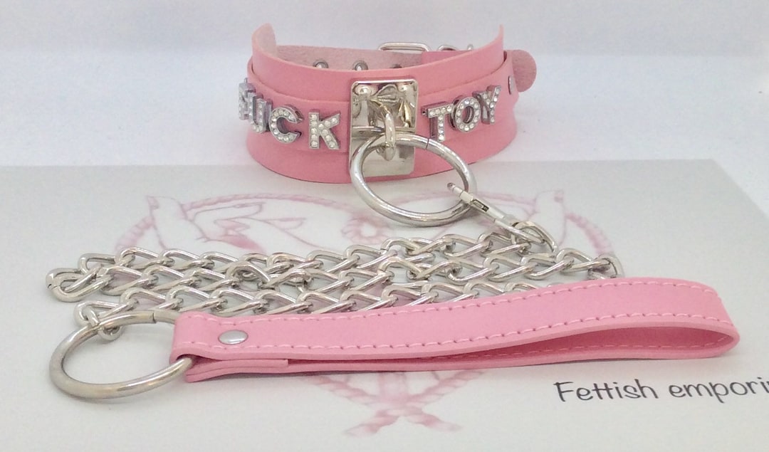 BDSM Customised Collar Leash Set Slave Neck Restraint Set Neck Shackle ...