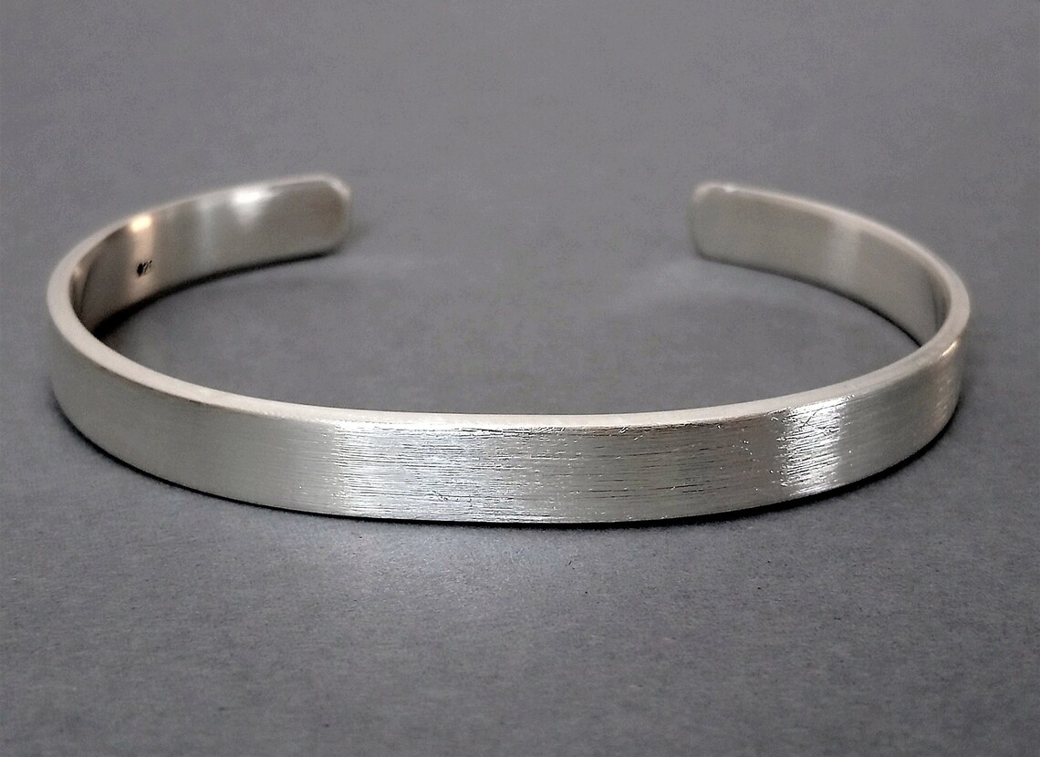 MENS SOLID CUFF Thick Sterling Silver men's cuff | Etsy