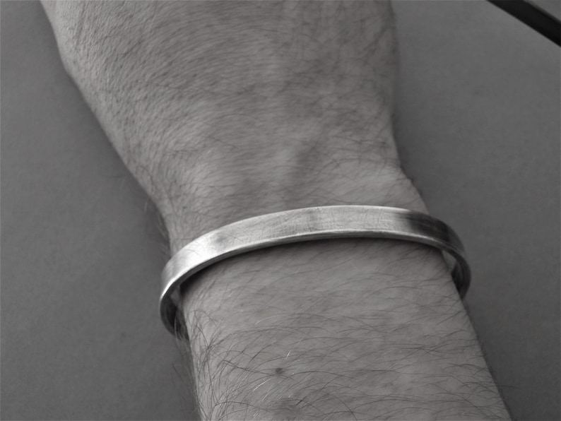MENS SOLID CUFF Thick Sterling Silver Men's Cuff - Etsy