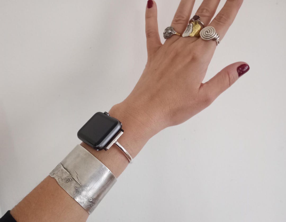 Bangle Watch Strap for Apple Watch / Sterling Silver Watch Band - Etsy