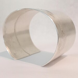 SEA & SKY Cuff, White Silver 4 Cm Wide Textured Sterling Silver - Etsy