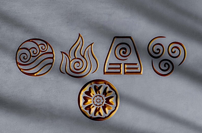Elements Water Fire Earth Air - Hand Drawn Fan Made Vectors - Avatar ...