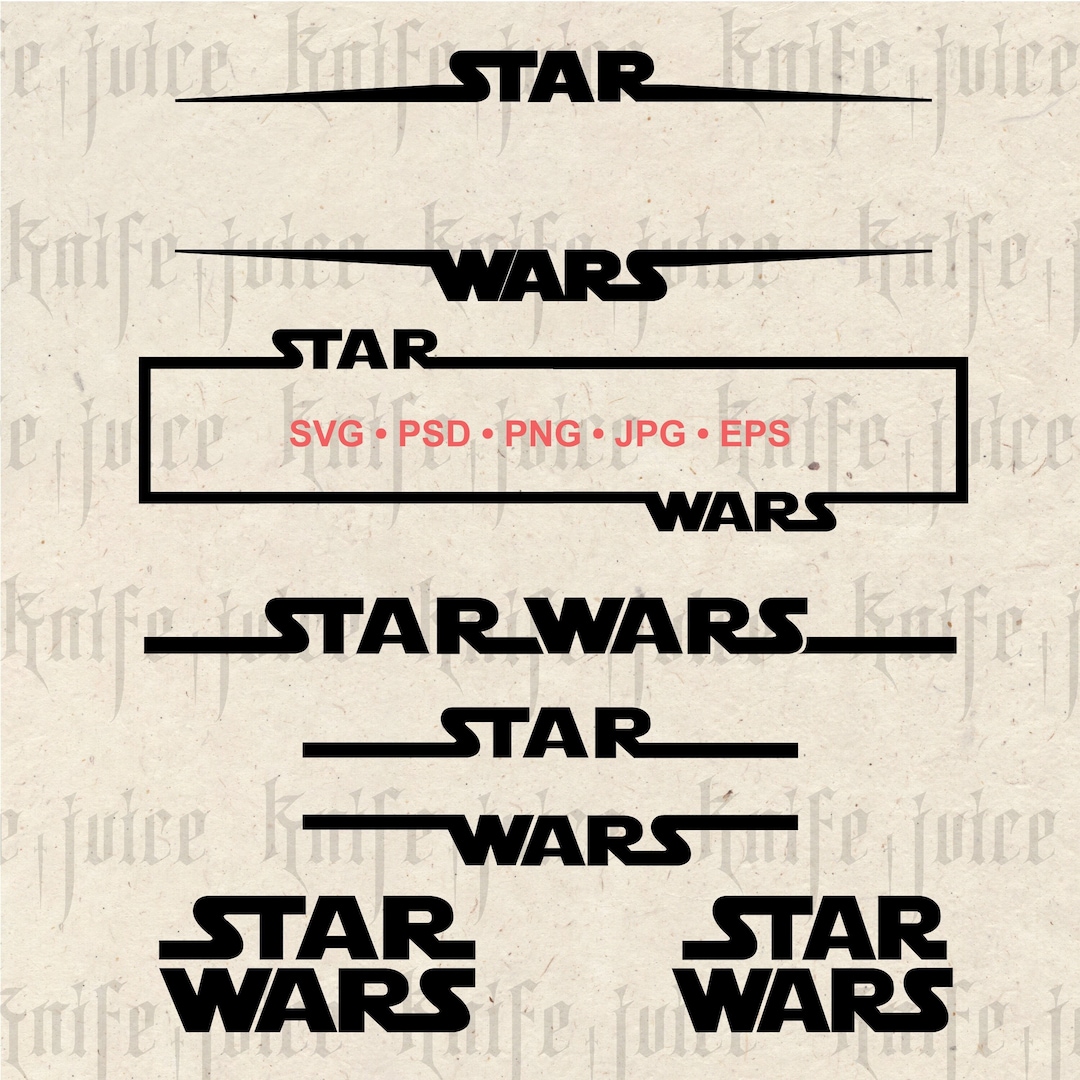 Star Wars Borders - Digital File Bundle SVG PNG PSD - High Quality ...
