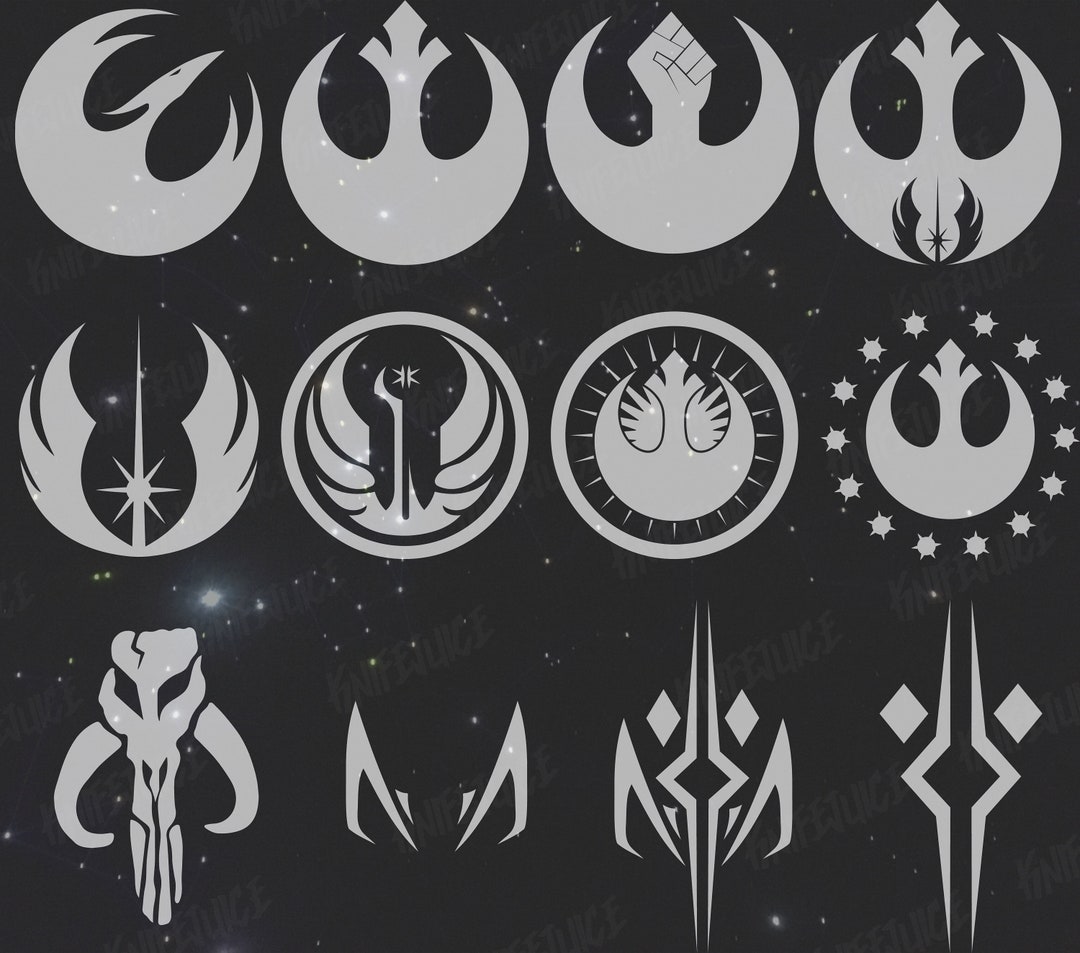 Jedi Order Rebel Alliance Republic Mandalorian Symbol Pack - STAR WARS ...