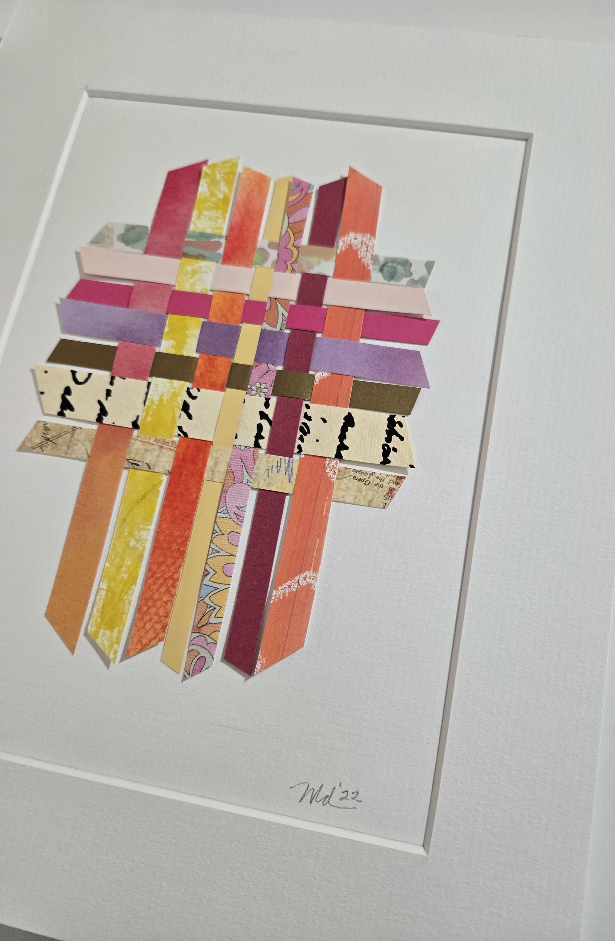Colorful Paper Wall Art, Paper Weaving Artwork, Woven Paper Art ...