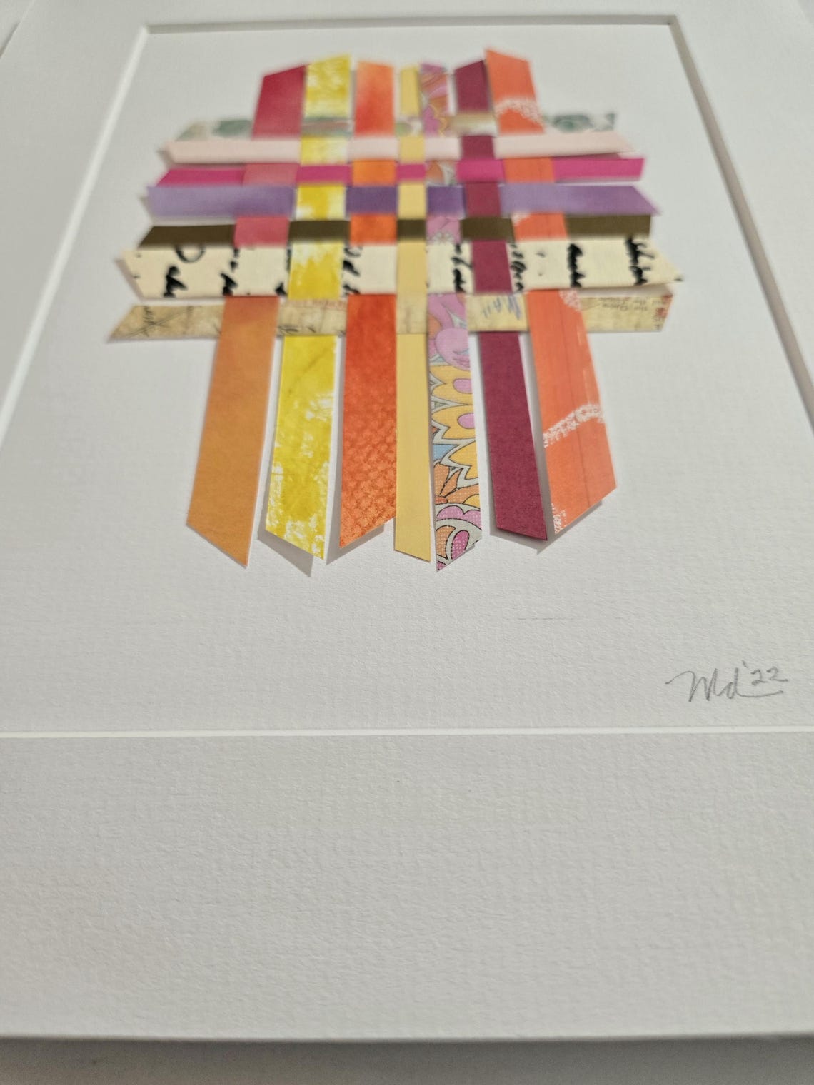 Colorful Paper Wall Art, Paper Weaving Artwork, Woven Paper Art ...