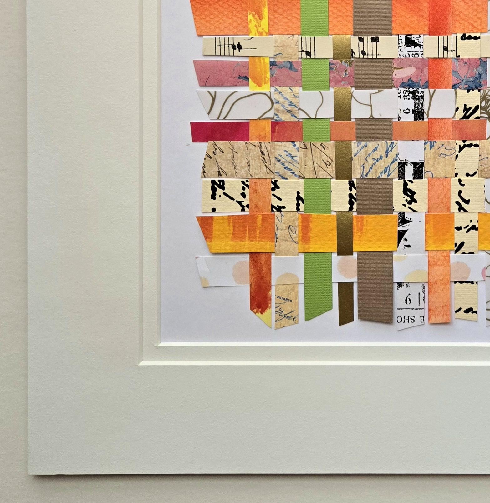 Woven Paper Wall Art, Paper Weaving Artwork, Mixed Media Paper Art in ...