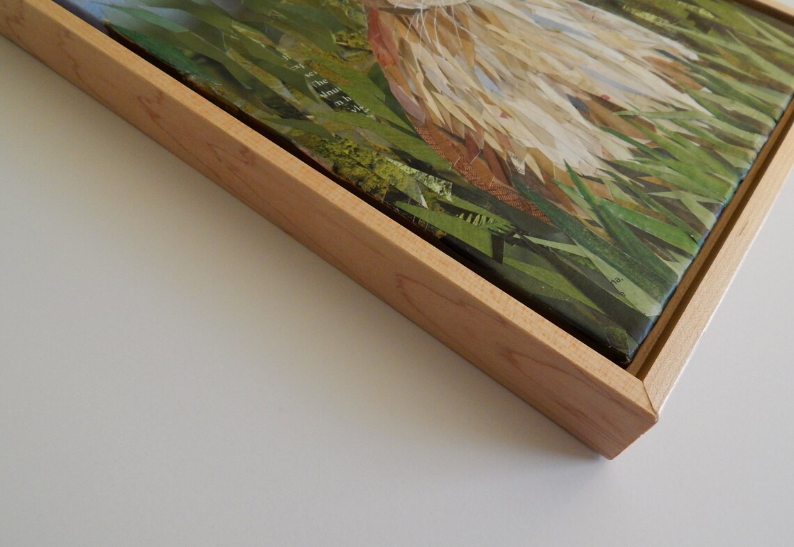 Paper Collage Art Original, Rabbit Collage Art, Mixed Media Art, Paper ...