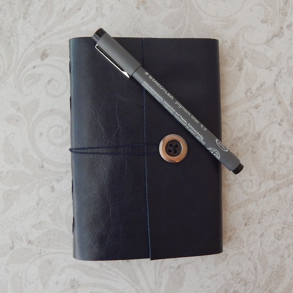 Navy Button Journal - Etsy