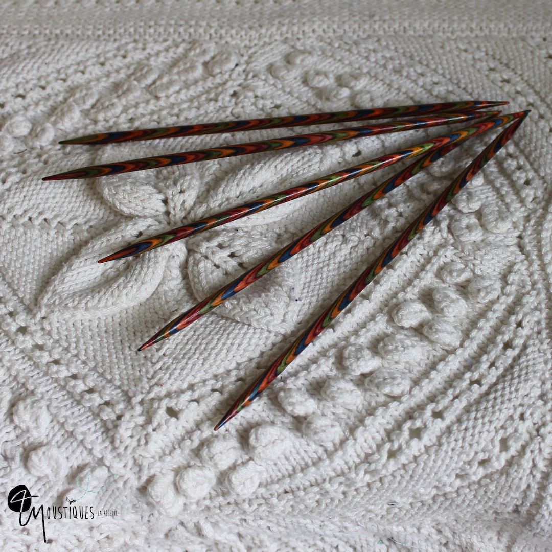 5mm/us 8.KNIT PICKS Rainbow Wooden Knitting Needles Double Tip - Etsy