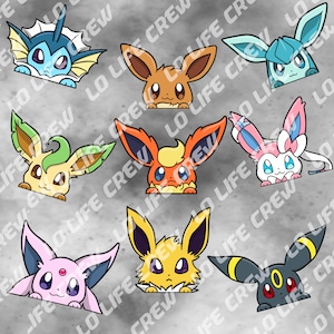 Eevee- Evolution Peekers - Etsy