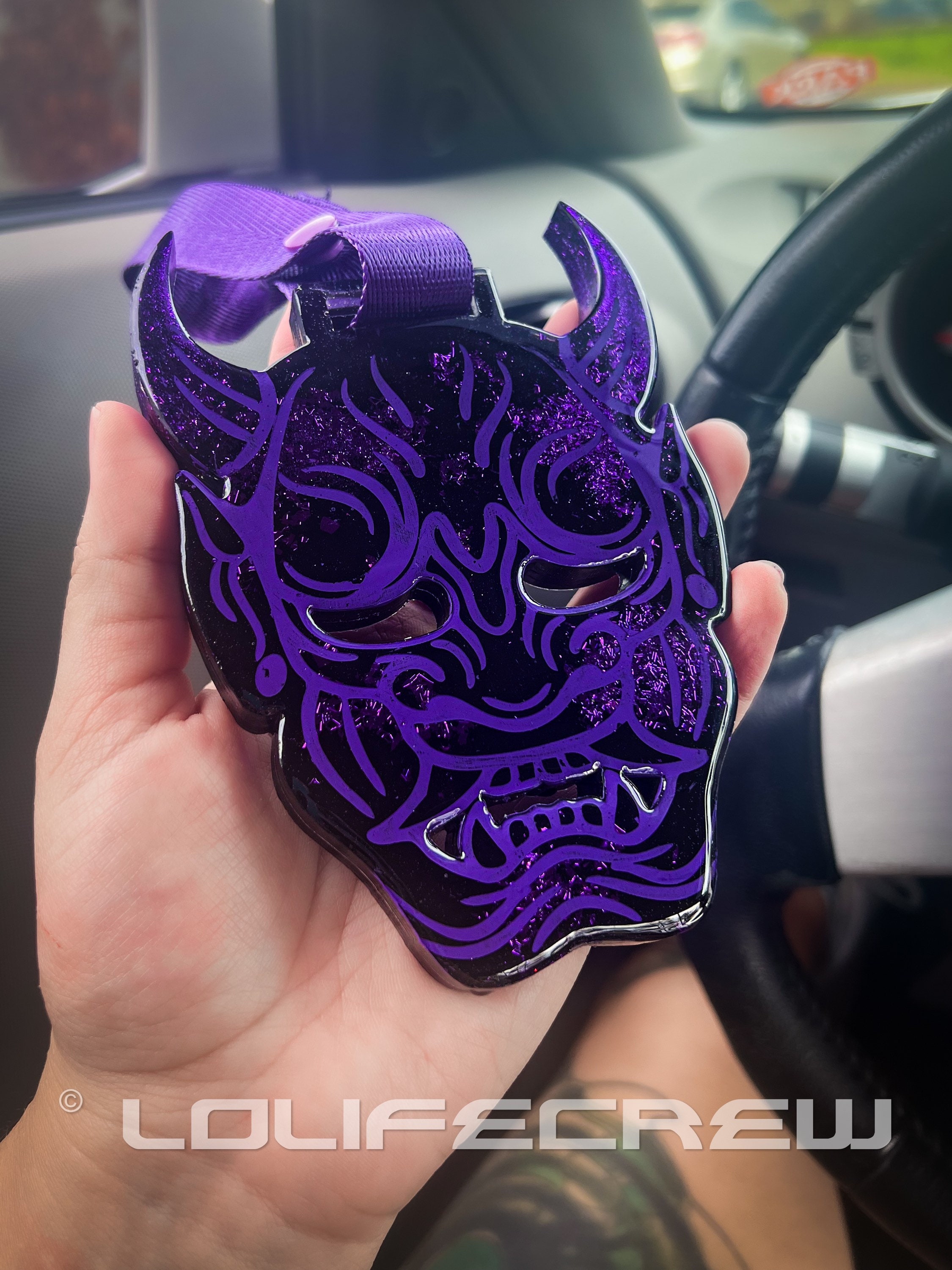 Black / Purple Foil Oni Tsurikawa - Etsy
