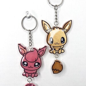 Pearl Eevee-evolution Keychains! - Etsy