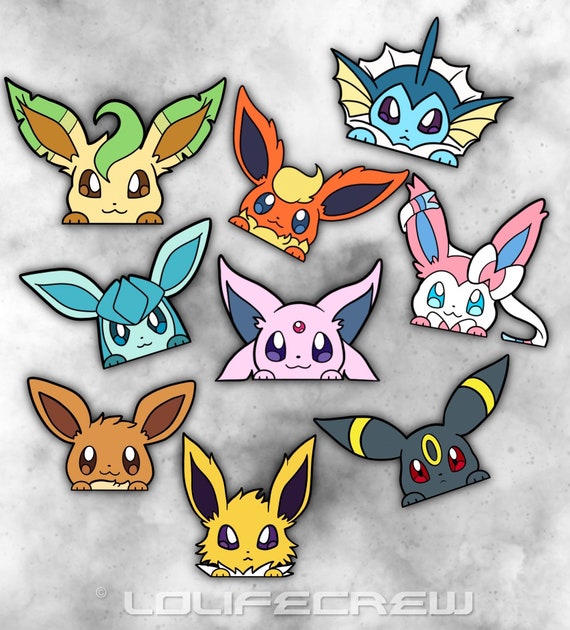 Eevee Evolution Peekers - Etsy