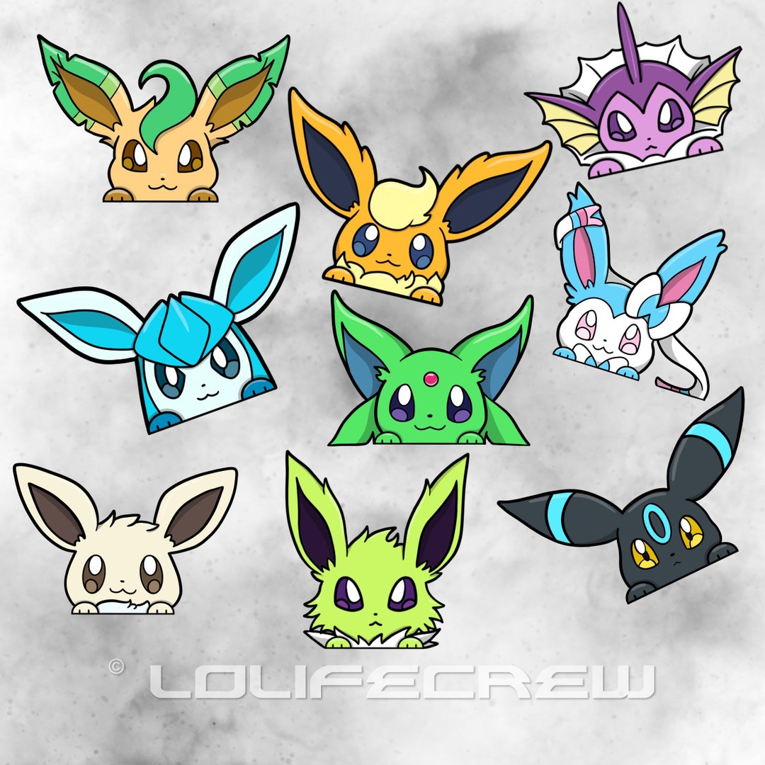 Shiny Eevee Evolution Peekers - Etsy
