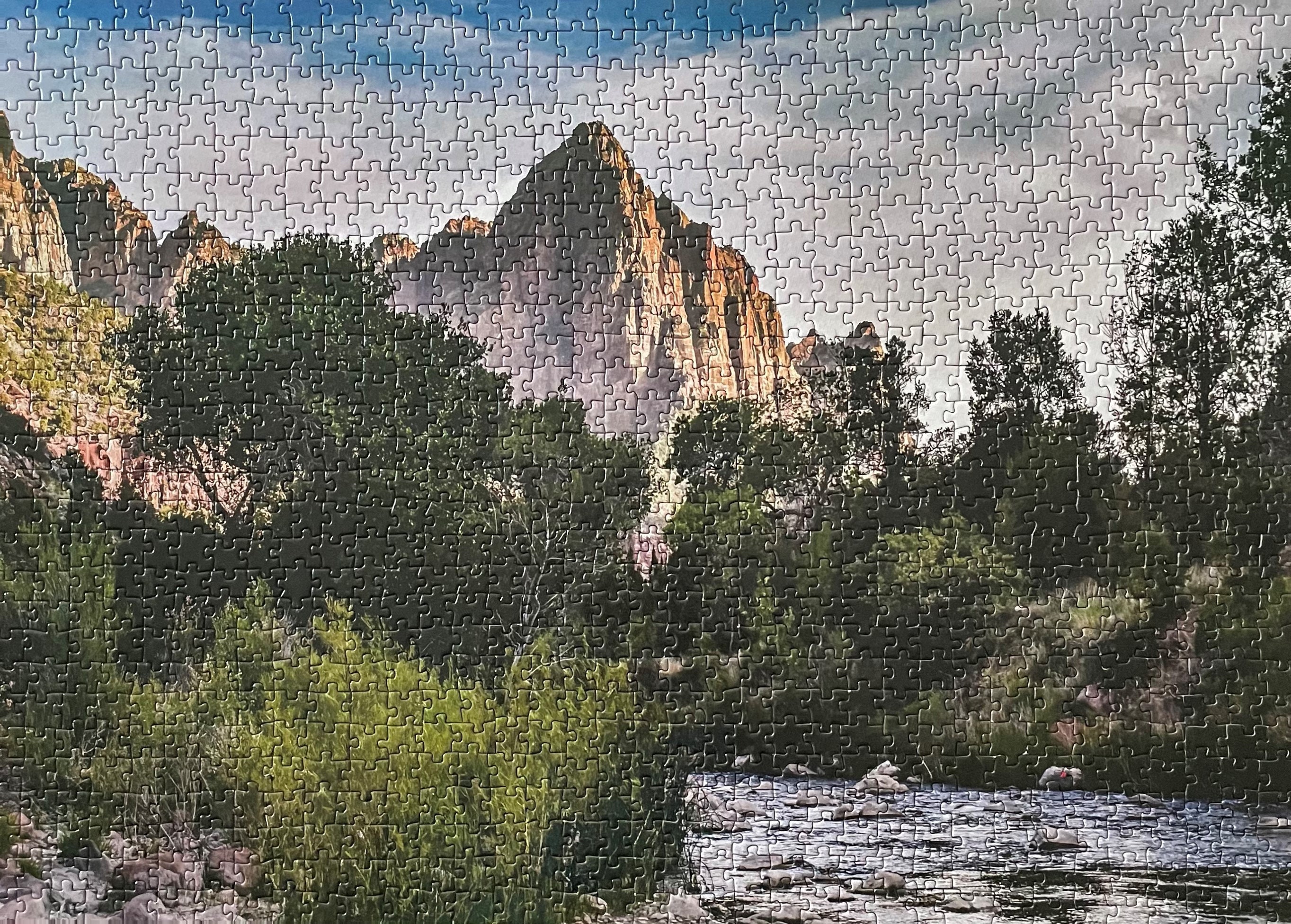 Nature Puzzle With a Unique Sky and Mountain Landscape Photo of Zion ...