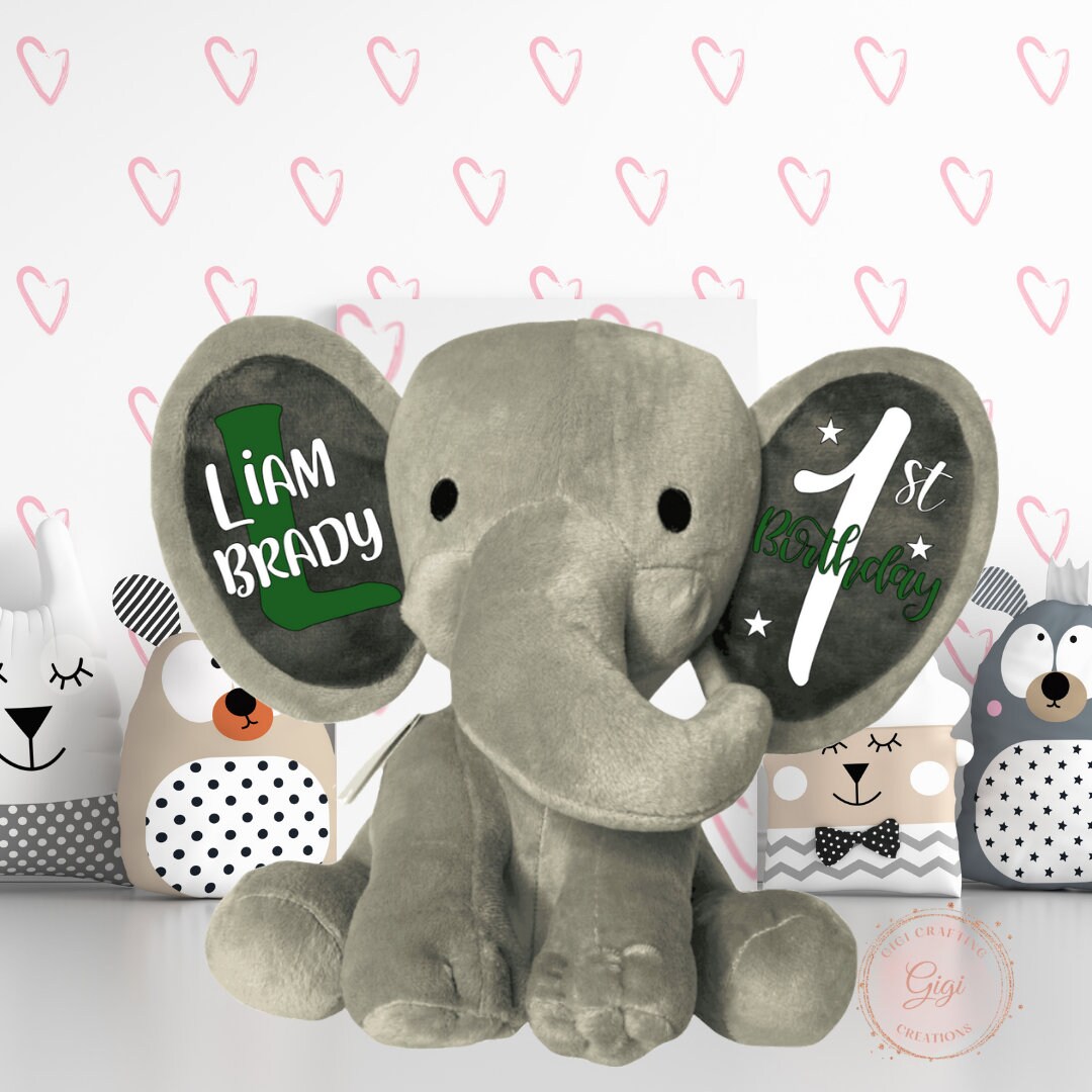 Babys 1st birthday gifts Statistics Baby 1st Stuffed animal | Etsy