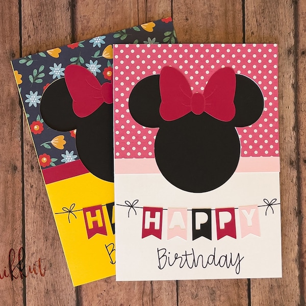 Personalized Minnie Mouse Birthday Card - Etsy