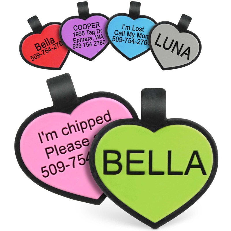 Heart Dog Tag - Etsy