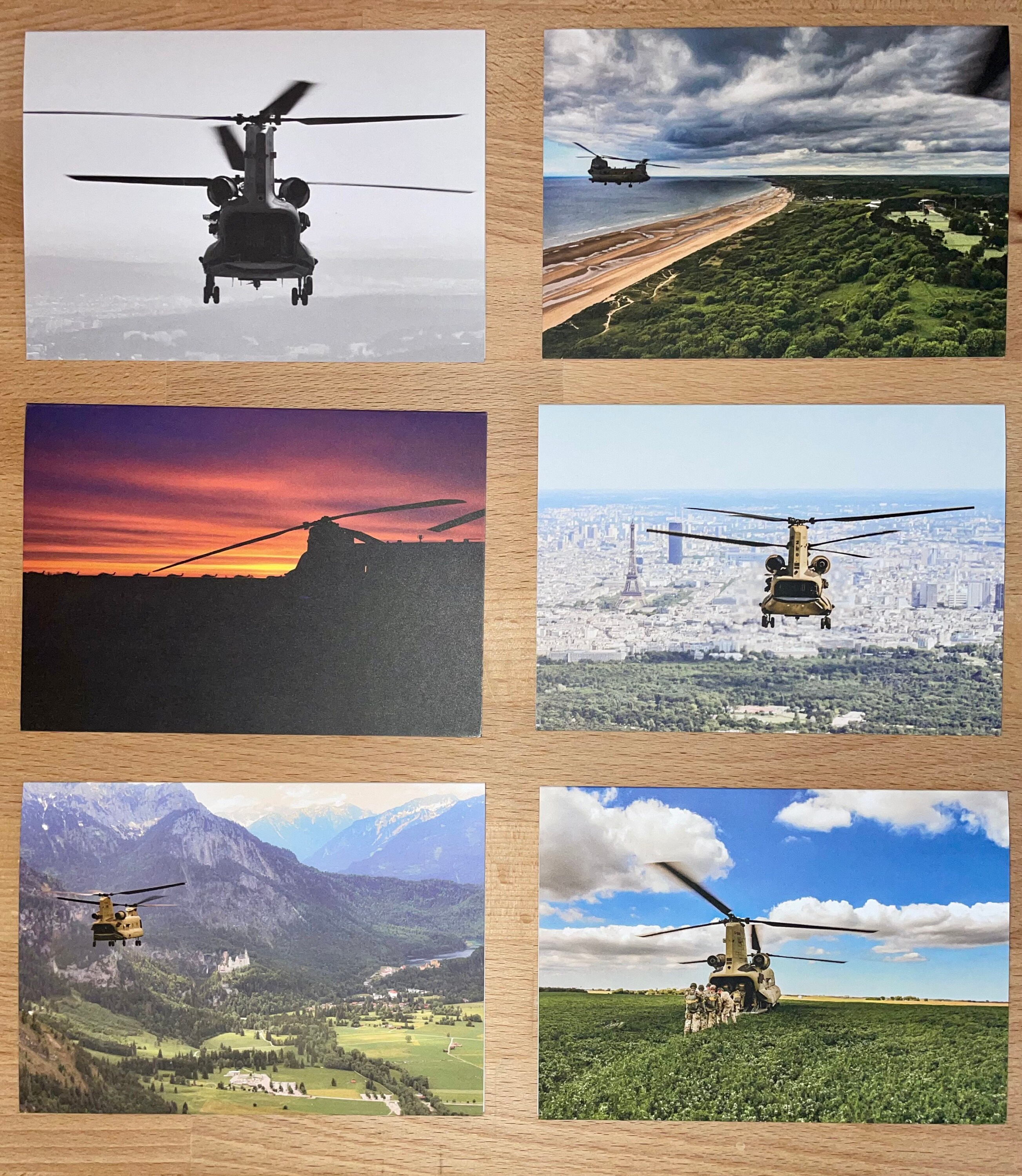 CH47 Chinook Helicopter Greeting Cards | Set of 6 | Envelope and Blank ...