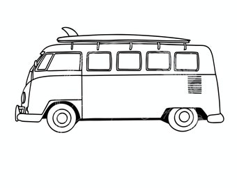 Volkswagen Van Svg | Etsy