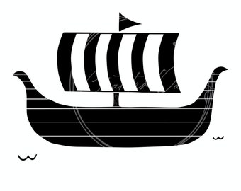 Digital Art & Collectibles Viking ship/longboat SVG digital file ...